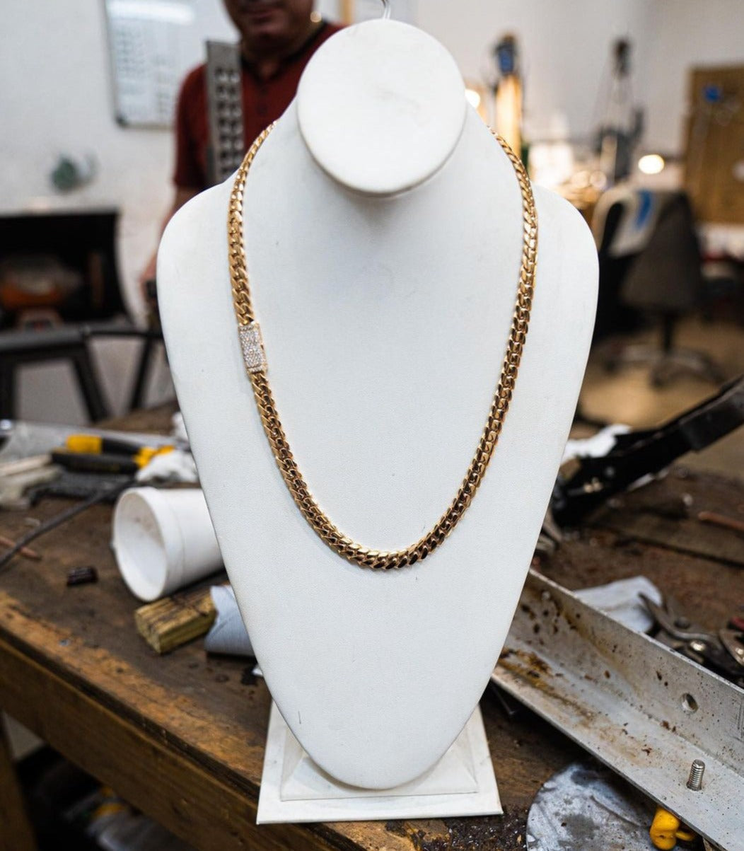 Gental Gems by Karat Kings | Solid 10mm Miami Cuban Link Chain with Ic